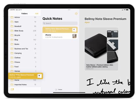A Close Look At The New Quick Notes Feature In Ipados 15 And Macos