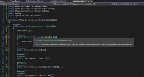 Erro Ao Inserir A Injeção De Dependência Solid Com C Princípios Da Programação Orientada A