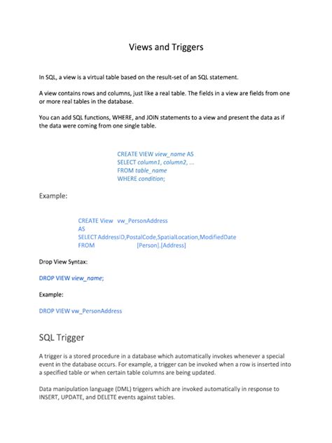 12views And Triggers Pdf