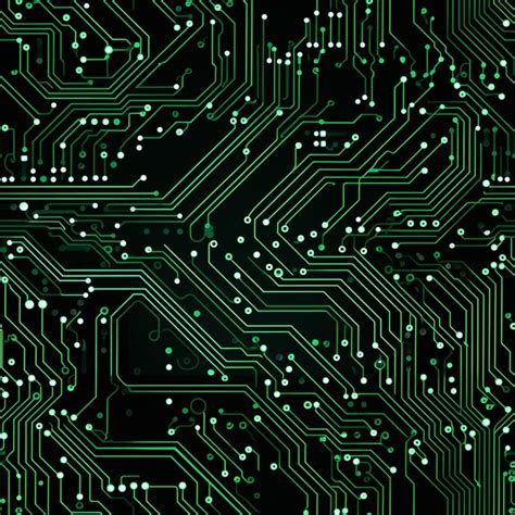 Pcb Circuit Seamless Pattern Premium Ai Generated Image