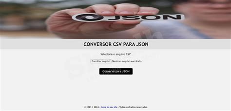 conversor csv para json feito em php e css script php aqui brasil