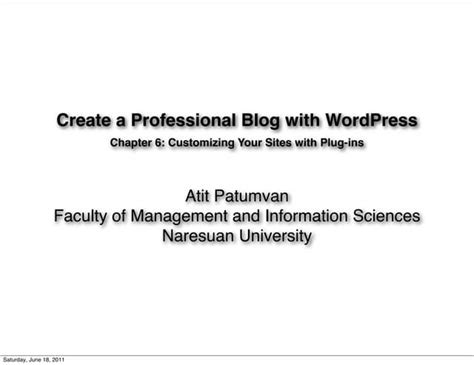 Create A Professional Blog With Wordpress Chapter 6 Customizing Your