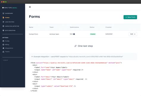 React Contact Form With Frontend Code Only Herotofu