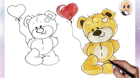Как нарисовать мишку Тедди с сердечком смотреть онлайн видео от Рисуем с Юлей в хорошем качестве