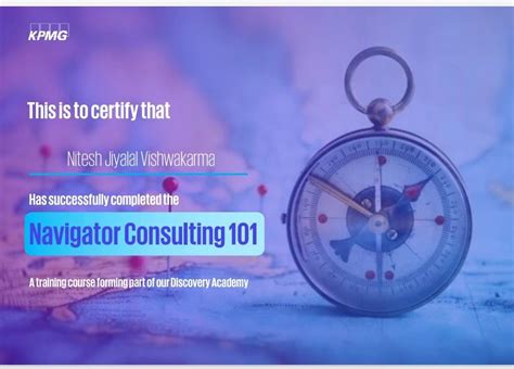 Nitesh Vishwakarma On Linkedin Kpmg Teamwork Navigator Consulting