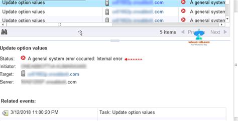 Resolved Syslog Error Call Optionmanager Updatevalues For Object Ha Adv Options On Esxi Failed