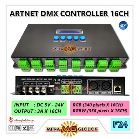 Promo Artnet Art Net Dmx Controller Spi 16 Channel 16ch Bc216 Led Pixel