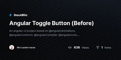 Angular Toggle Button Before Stackblitz