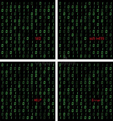 Binary Digits Falling Background Abstract 01 Wallpaper Stock Vector