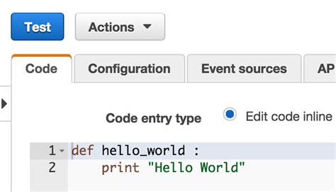 Amazon Web Services How To Write A Hello World Example In AWS Lambda Using Python Stack
