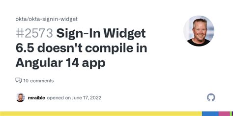Sign In Widget 65 Doesnt Compile In Angular 14 App · Issue 2573