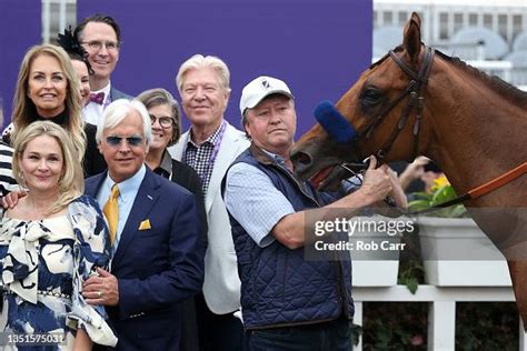 Trainer Bob Baffert And His Wife Sherry Look On In The Winners Circle