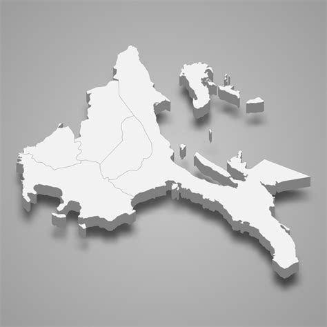 3d Isometric Map Of Calabarzon Is A Region Of Philippines 8367608 Vector Art At Vecteezy