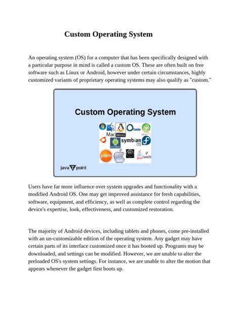 custom operating system pdf