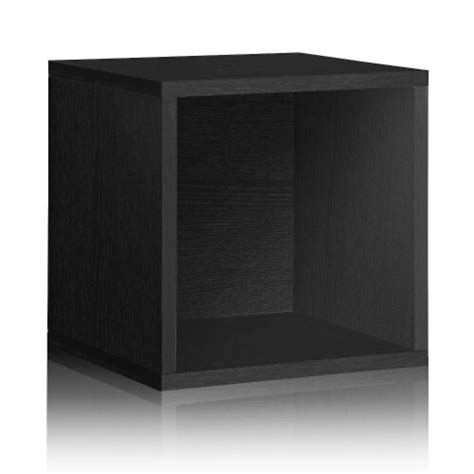 Way Basics 15 H Large Eco Modern Stackable Storage Cube Black Wood Grain Bs Scube Bk 1 Kroger