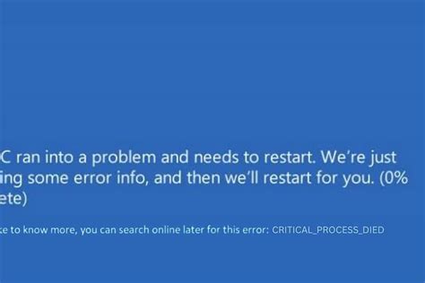 Solved Critical Process Died Bsod Error On Windows 11 13 Solutions