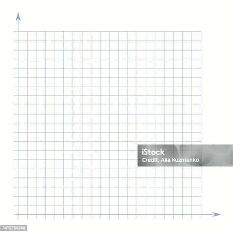 그리드 용지입니다 수학 그래프 X축 Y축을 갖춘 카르테시안 좌표 시스템 색상 선이 있는 정사각형 배경입니다 학교 교육을 위한