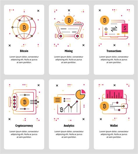 Premium Vector Vector Set Of Mobile App Onboarding Screens Bitcoin