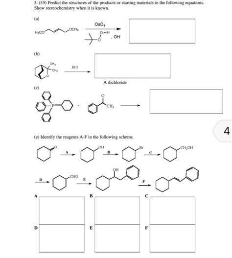 Solved Predict the structures of the products or starting | Chegg.com