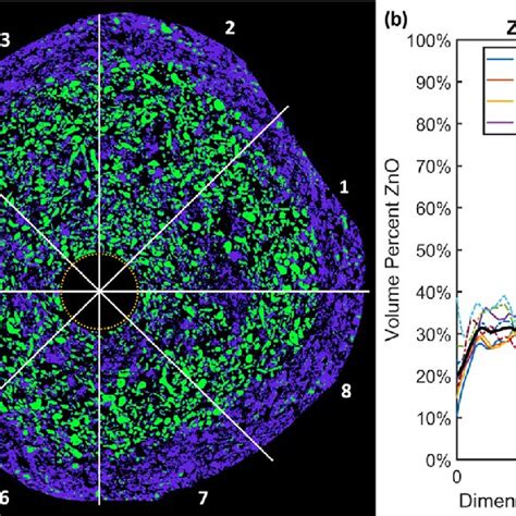 Segmented θ Slices Of A Partially Discharged Anode A False Colored