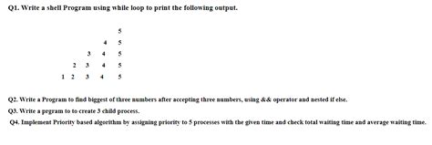 Q1 Write A Shell Program Using While Loop To Print