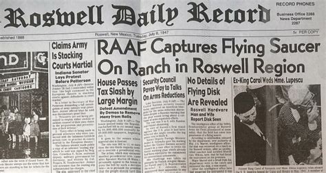 Witness Claims To Have Seen Images Of UFO, Alien From Roswell
