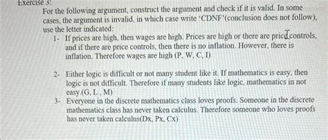 Solved For The Following Argument Construct The Argument Chegg