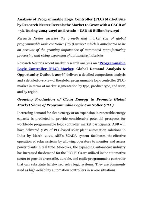 Ppt Programmable Logic Controller Market Powerpoint Presentation Free Download Id 12694016