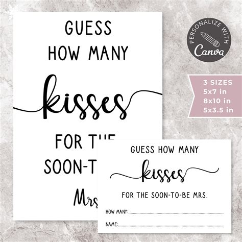 How Many Kisses For The Mrs Free Printable All Free Printables