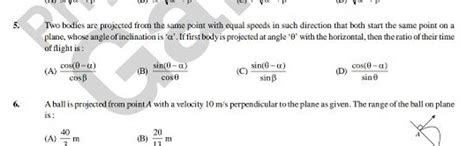 A Ball Is Projected From Point A With A Velocity 10 M S Perpendicular To