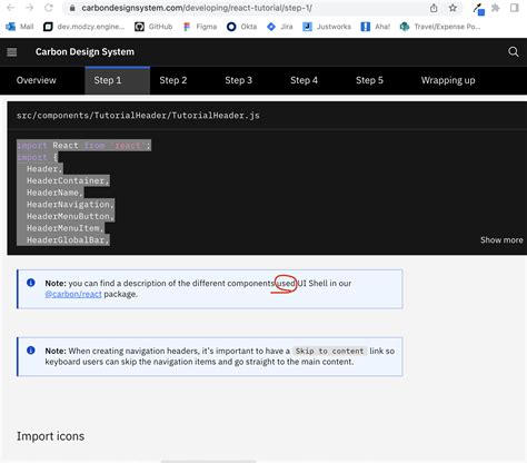 Minor Typo In Step 1 Of React Tutorial Docs · Issue 3109 · Carbon Design Systemcarbon Website