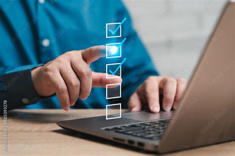 Digital Checklist Online Business Performance Checklist Concept