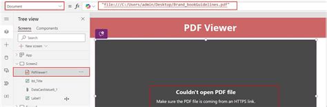how to use pdf viewer control in power apps