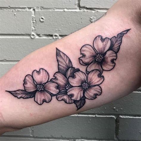 Symbolic And Beautiful Dogwood Flower Tattoo Ideas