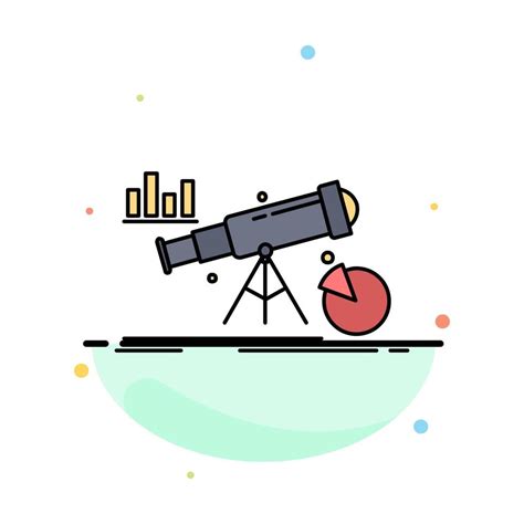 Analytics Finance Forecast Market Prediction Flat Color Icon Vector