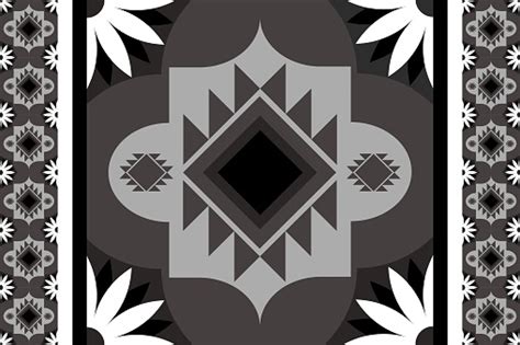 벽지 배경 직물 커튼 카펫 의류 및 포장을위한 흑백 기하학적 민족 이음새가 없는 패턴 디자인 0명에 대한 스톡 벡터 아트 및 기타 이미지 Istock