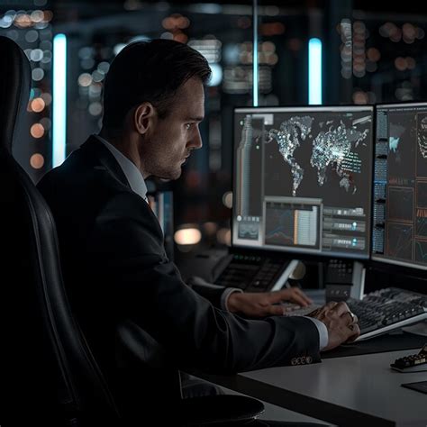 Cybersecurity Consultant Analyzing Threats Premium Ai Generated Image