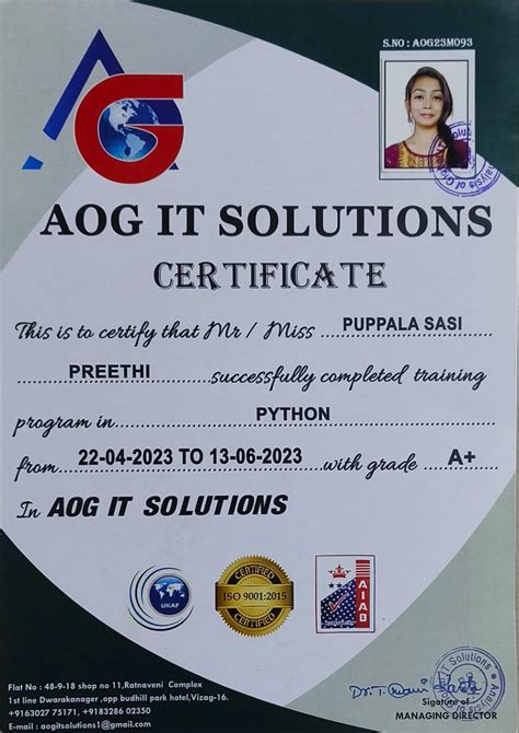 Programming Achievement Certification Puppala Sasi Preethi