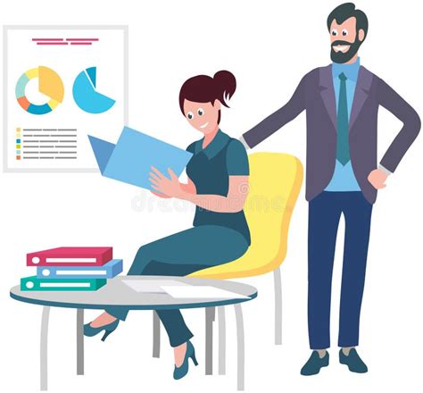 People Analyzing Chart Doing Data Analysis Business Data Researching Stock Vector