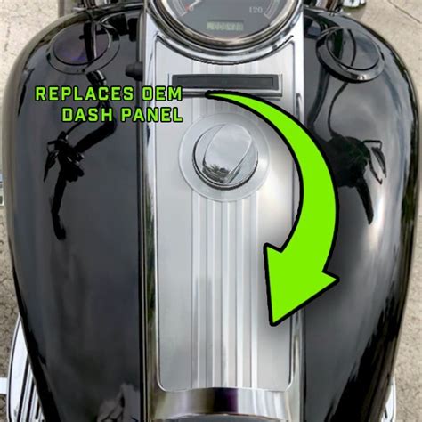 Gloss Solid Black Dash Insert Fits Harley Road King Fuel Tank Dash