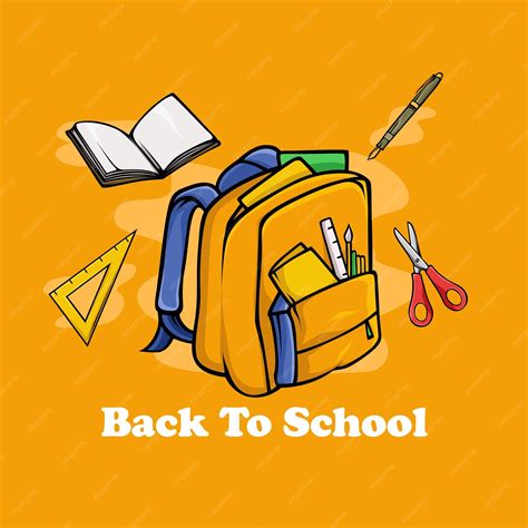 Premium Vector School Bag Vector Design Time To Go Back To School
