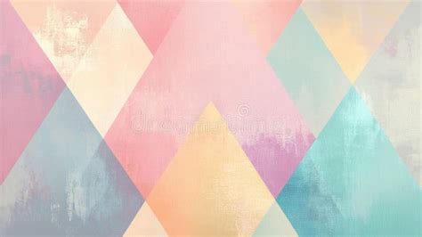 Abstract Pastel Triangle Pattern With A Textured Background Stock
