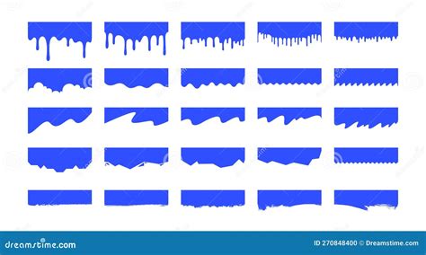 Vector Set Of Template Dividers With Drops Waves And Geometric Shapes Abstract Design Elements