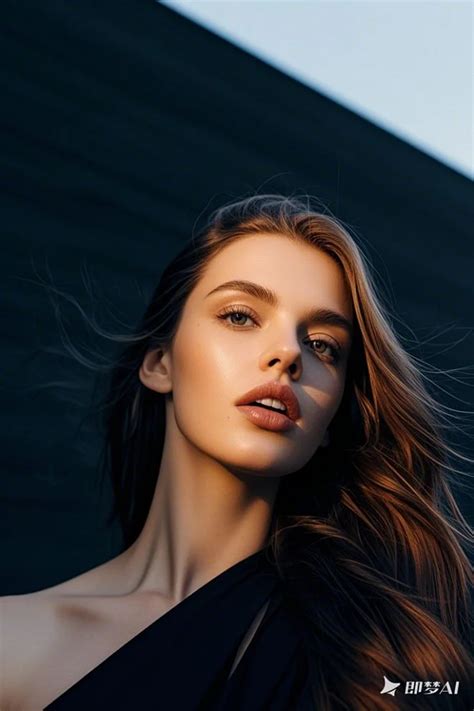 皮肤质感好的女性欧美模特，黑色虚化背景 11 花瓣网