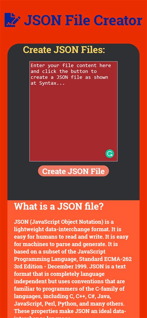 Json File Creator Reading Writing The Creator Json Javascript