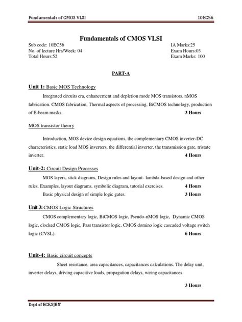 fundamentals of cmos vlsi complete notes pdf pdf cmos mosfet