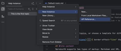 Generate Api Reference Writerside Documentation