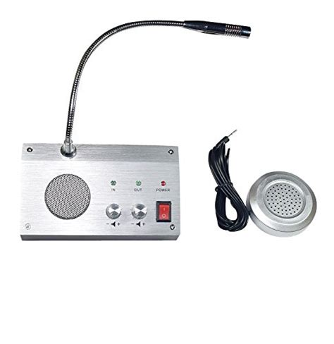 Bank Counter Window Intercom System Dual Way Intercommunication Microphone Interphone Speaker