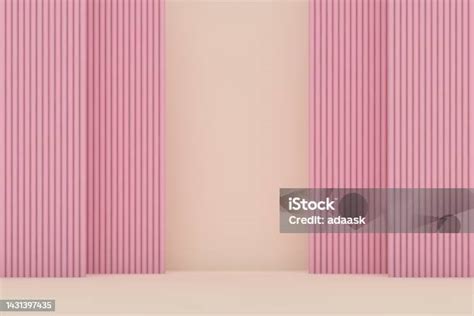 분홍색 연단과 최소한의 흰색 추상적 인 배경 기하학적 인 모양을 렌더링하는 3d 렌더링 현대 웹 사이트에서 상을 수상하는 무대 0명에 대한 스톡 사진 및 기타 이미지