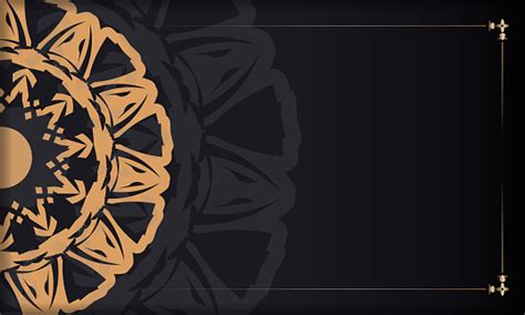 장식품과 로고를 위한 장소가 있는 블랙 배너 고급스러운 패턴의 인쇄 디자인 배경용 템플릿 0명에 대한 스톡 벡터 아트 및 기타 이미지 0명 라벨 모양 Istock